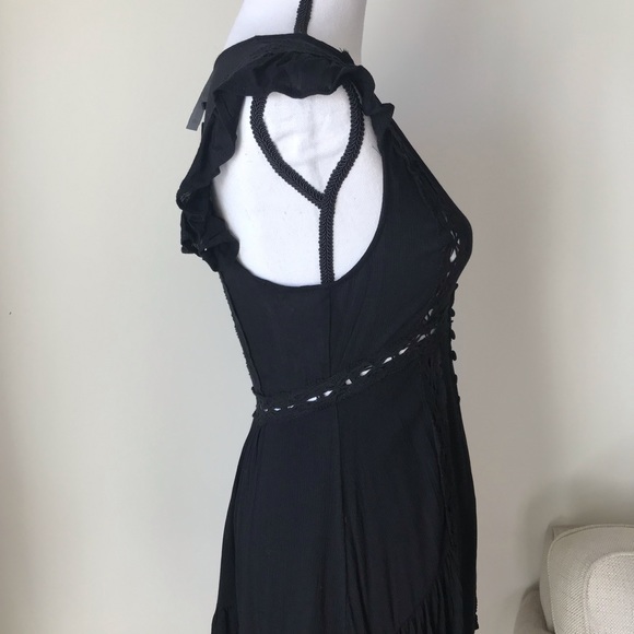 LF | Dresses | Lf Black Button Down High Low Dress | Poshmark